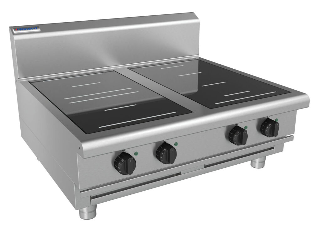 Waldorf 8400 Series IN8400R5F-B 900mm Four Induction Benchtop Cooktop ...