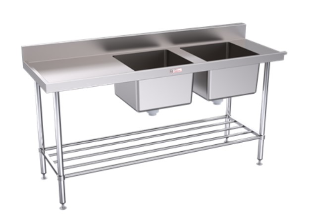 Simply Stainless SS09.1800.DB.L Right Side Double Sink Dishwasher Inlet ...