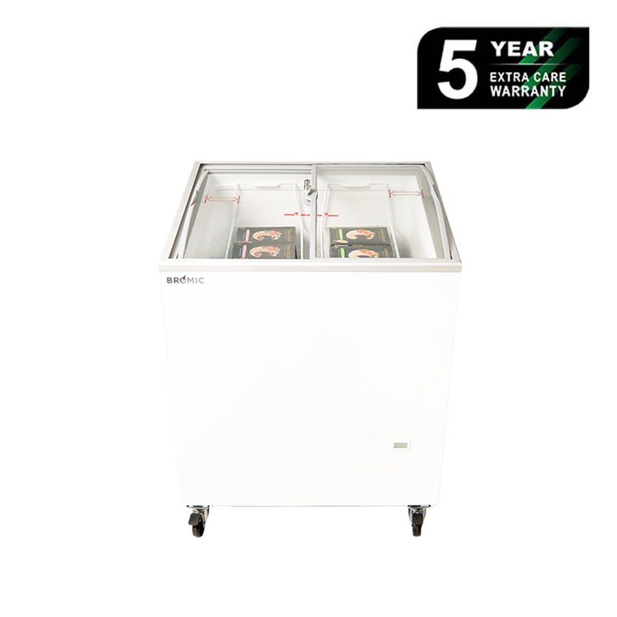 Bromic CF0200ATCG-NR 176Lt Curved Glass Chest Freezer | Caterlink ...